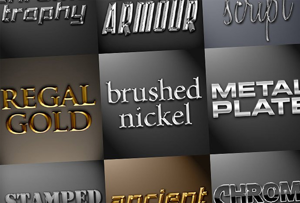 45 Classic Metal Layer Photoshop Styles Free Psd Downloads 